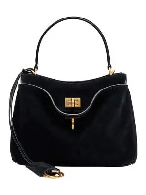 Balenciaga Rodeo Mini Suede Top-handle Bag - Black