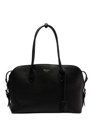 Prada Leather Tote Bag - Black