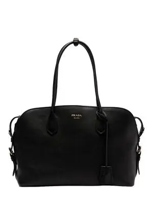 Prada Leather Tote Bag - Black