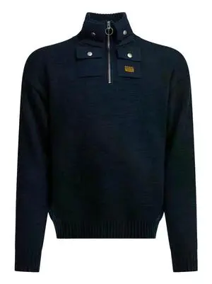 Kapital Half-zip High Neck Pullover - Blue