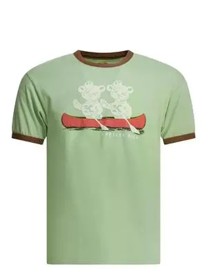 Kapital Print Ringer T-shirt - Green