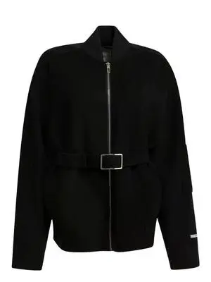 Sportmax Belted Zip-up Jacket - Black