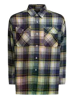 BEAMS Check Chest-pocket Shirt - Blue