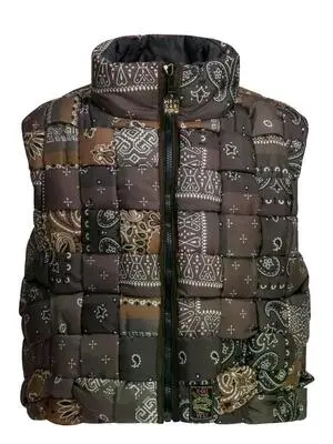 Kapital Bandana Patchwork Gilet - Brown