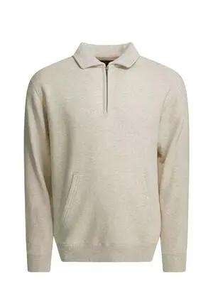 BEAMS Half-zip Pocket Sweatshirt - Neutrals