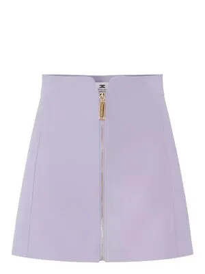 Elisabetta Franchi Zip-front Mini Skirt - Purple