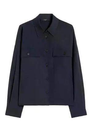 Max Mara Buttoned Pocket Overshirt - Blue