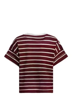 Brunello Cucinelli Striped T-shirt - Red