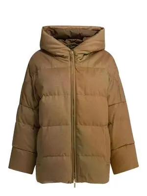 Max Mara Hooded Puffer Coat - Brown