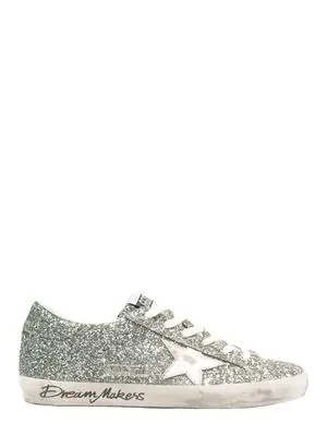 GOLDEN GOOSE Super-Star Leather Sneakers Silver