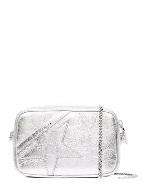 GOLDEN GOOSE Star Mini Leather Crossbody Bag - Silver