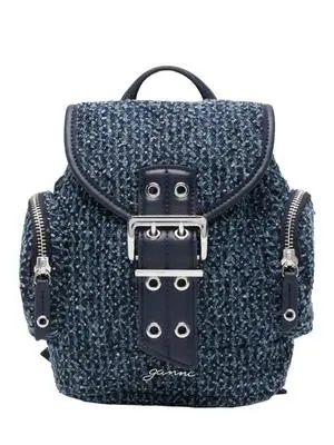 GANNI Bucky Denim Backpack - Blue