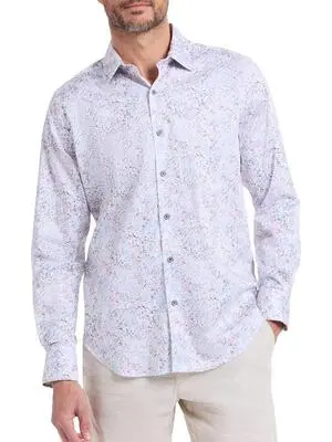 Robert Graham Liverpool Stretch Cotton Button-up Shirt - Purple Multi