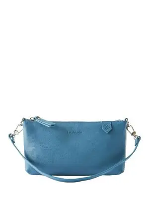 TIN MARIN Elia Convertible Leather Bag/Clutch Stone Blue