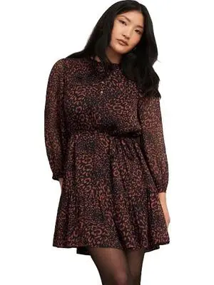 HOBBS LONDON Monikah Fit & Flare Mini Dress - Black Copper