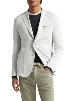 Eleventy Single-breasted Knit Sport Coat - 13 Lt Melange Gray