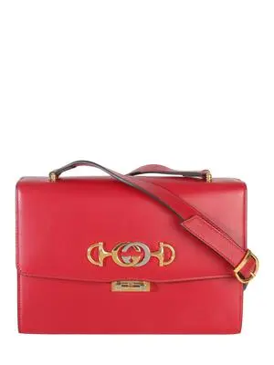 Gucci Smooth Calfskin Zumi Shoulder Flap Bag - Red