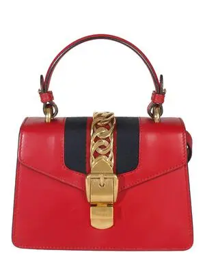 Gucci Calfskin Sylvie Top Handle - Red