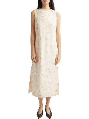 Altuzarra Nadja Stretch Cotton Poplin Shift Dress - 416689 Pale Blush Petals
