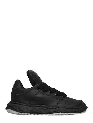 Mihara Yasuhiro Wayne Low Leather Sneakers - Black
