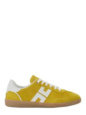 Elisabetta Franchi Logo-detail Leather Sneakers - Yellow