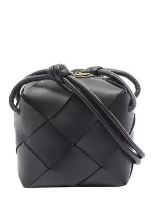 Bottega Veneta 20s Mini Leather Top Handle Bag - Black