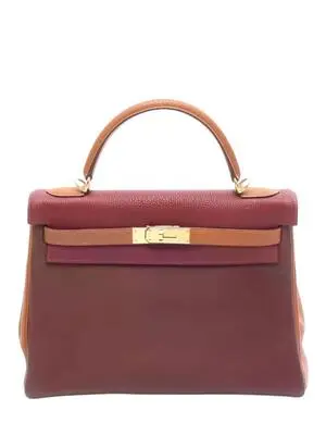 Hermès 2002 32 Kelly Tricolour - Brown
