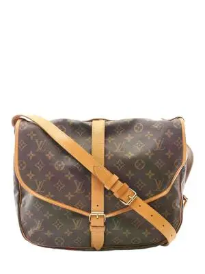 LOUIS VUITTON 1995 Saumur 35 Monogram Shoulder Bag - Brown