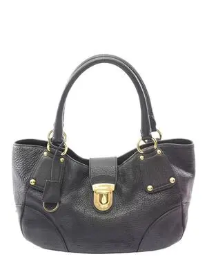 Prada 2010s Panelled Leather Handbag - Black