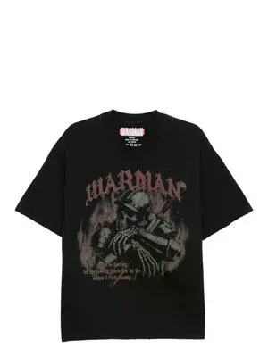WARMAN Graphic-print T-shirt - Black
