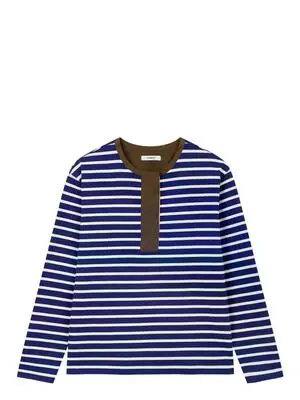 STUDIO TOMBOY Striped Long Sleeve T-shirt - Blue