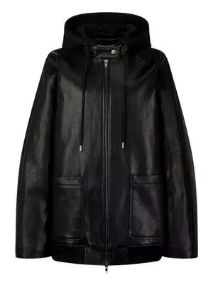 STUDIO TOMBOY Zip-up Synthetic Leather Jacket - Black