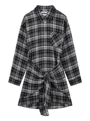STUDIO TOMBOY Checked Shirt With Wrap Design