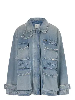 AGOLDE Aubrey Distressed Denim Jacket - Blue