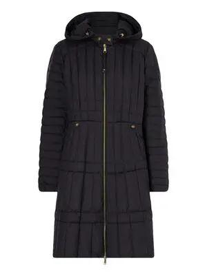 Moncler Hooded Appliquéd Padded Quilted Shell Down Coat - Black