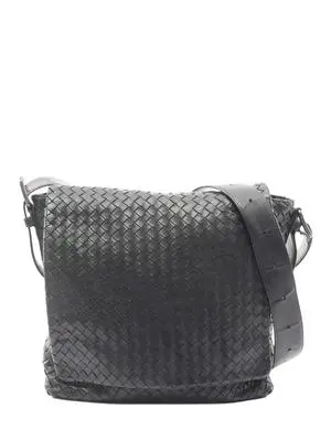 Bottega Veneta 00s Leather Shoulder Bag - Black