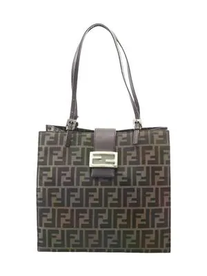 Fendi 2000s Monogram-pattern Shoulder Bag - Brown