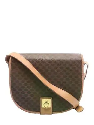 Celine 2000s Macadam Shoulder Bag - Brown