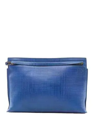 Loewe 1910s Anagram Leather Clutch - Blue