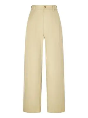 Loro Piana Yoko Cropped Cotton-poplin Pants - Neutrals