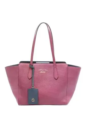 Gucci 2000s Swing Leather Tote Bag - Pink