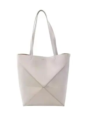 Loewe 2020s Puzzle Medium Leather Tote Bag - Grey