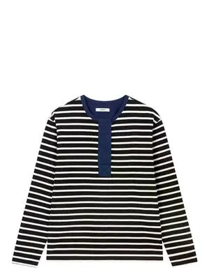 STUDIO TOMBOY Striped Long Sleeve T-shirt - Black
