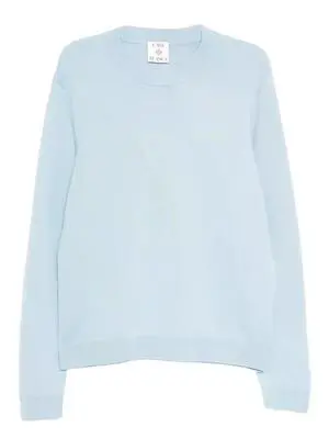 Casablanca Crewneck Knitted Jumper - Blue
