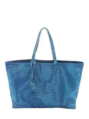 Bottega Veneta 2010s Intreccio Illusion Tote Bag - Blue