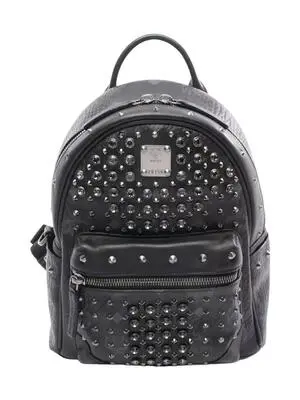 Mcm Studded Backpack - Black