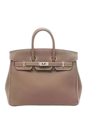 Hermès 2023 25 Birkin Leather Tote - Neutrals