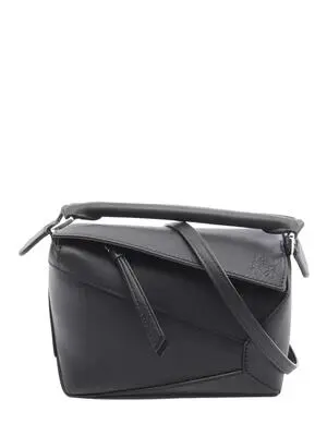 Loewe Puzzle Edge Leather Tote - Black