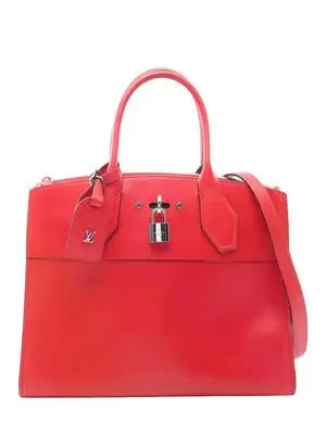 LOUIS VUITTON 2015 Mm City Steamer Tote Bag - Red