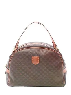 Celine 2000s Macadam Leather Shoulder Bag - Brown